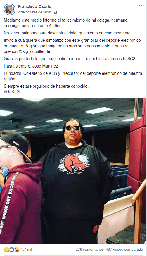 A los 39 de edad fallece Cuballende, fundador de Kaos Latin Gamers ...