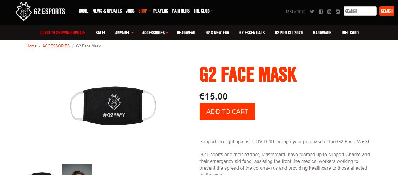 G2 Esports lanza su mascarilla oficial para combatir el COVID-19 » Hero ...