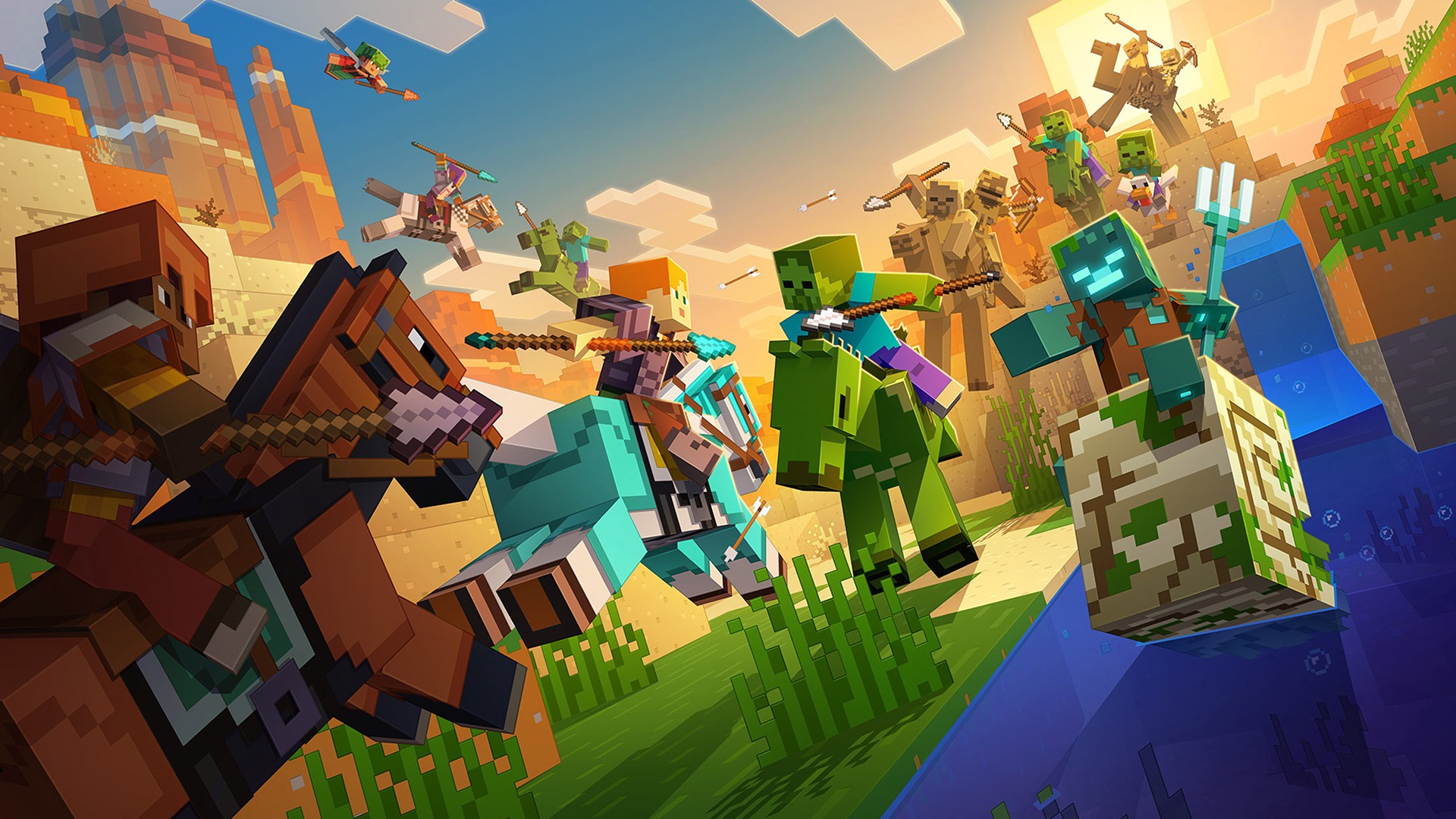 Minecraft Mounts of Mayhem ya disponible: Nuevas monturas y armas ...